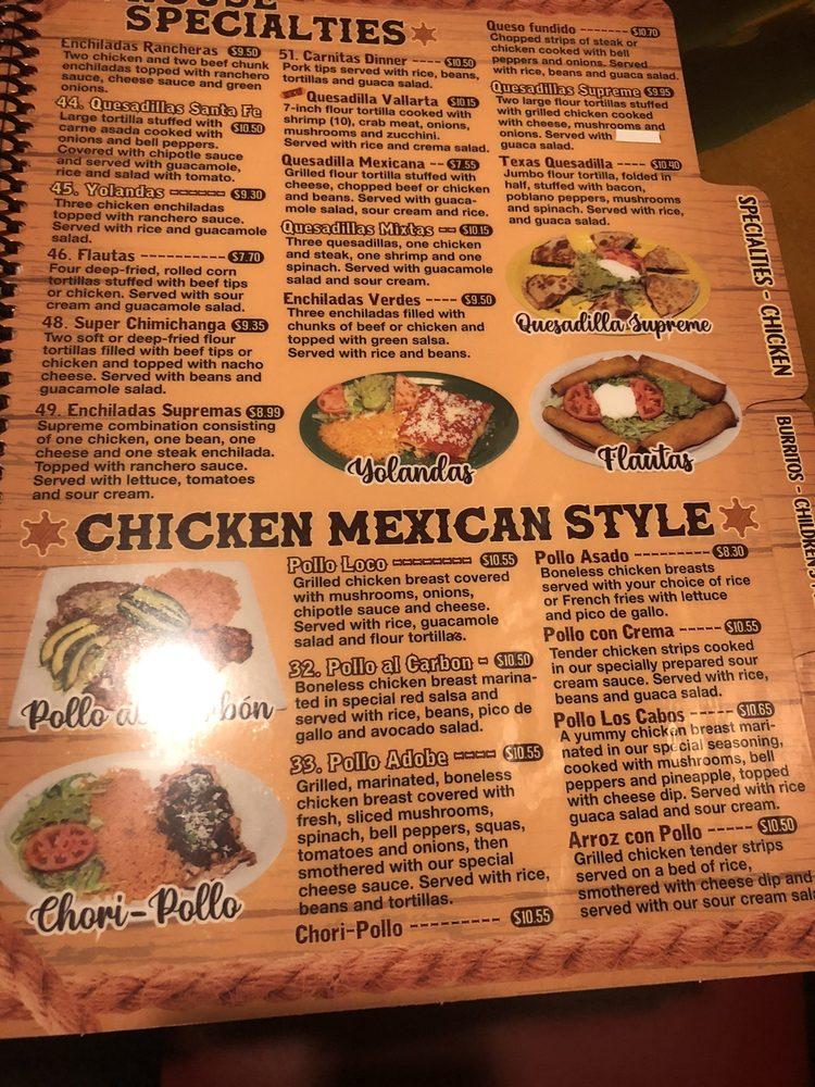 Menu at Rodeo Mexican Restaurant, Dothan, Ross Clark Cir
