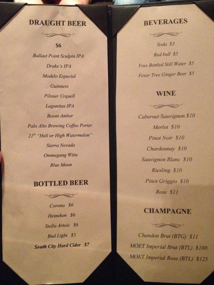 Menu at Blacksmith pub & bar, Redwood City