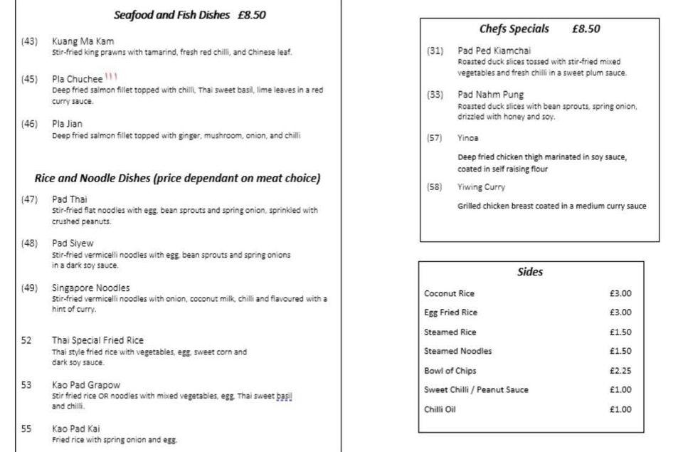 Menu at Bay View pub & bar, Swansea