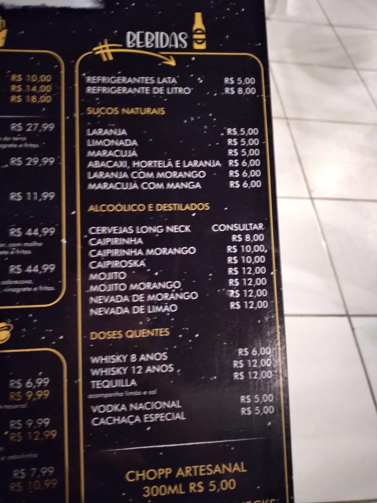 Menu em Monteiro's Burger Grill restaurante, Parnamirim