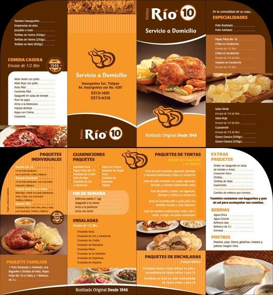 Carta del restaurante Pollos Río 10 Coyoacán, Ciudad del México, Av ...