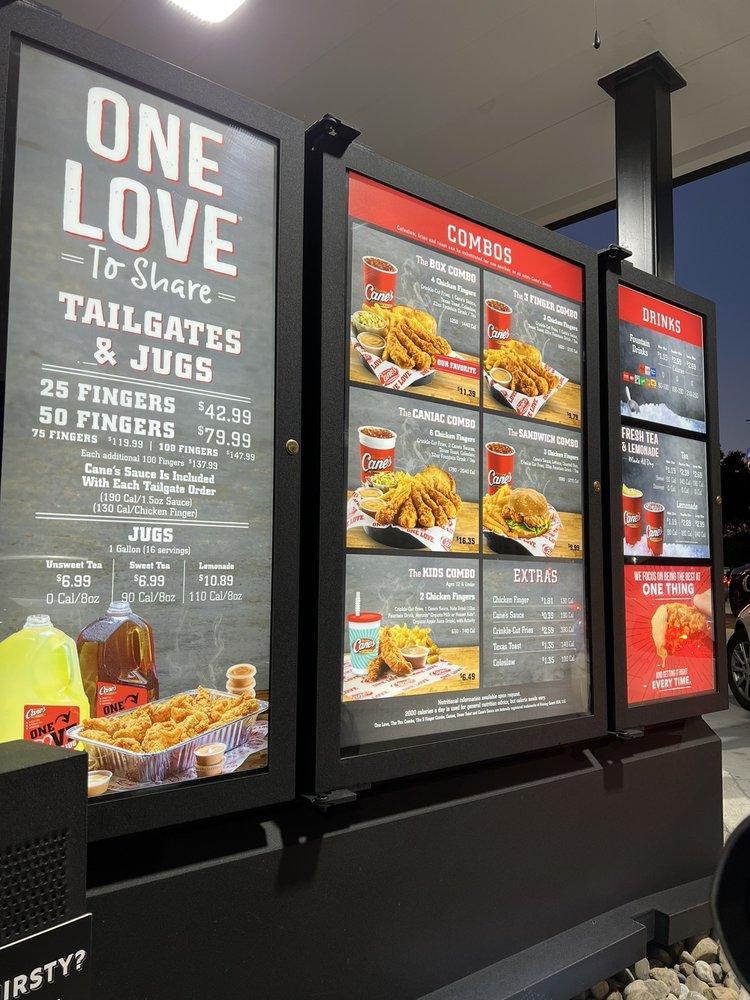 Menu at Raising Cane's Chicken Fingers fast food, Fairless Hills