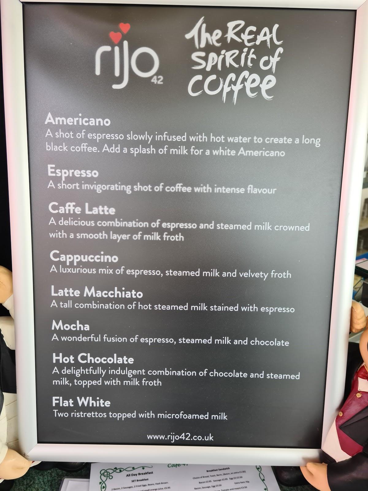 Menu at Café 47 cafe, Blackpool