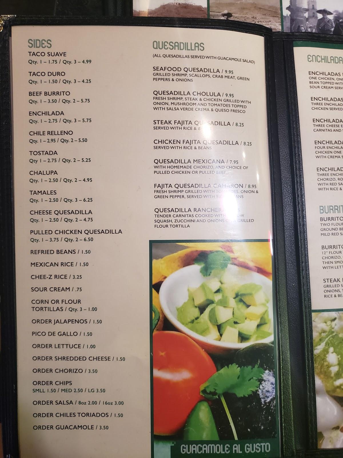 Menu at Cinco De Mayo Mexican Restaurant, Clinton