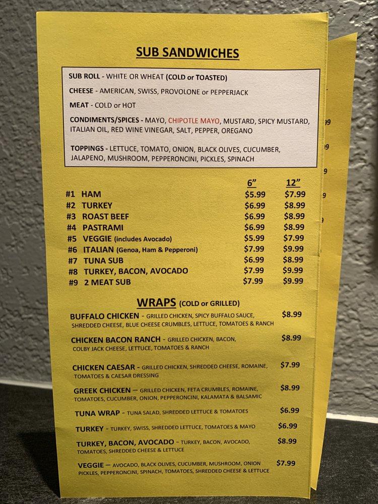 Menu at Munch A Lunch cafe, Tempe