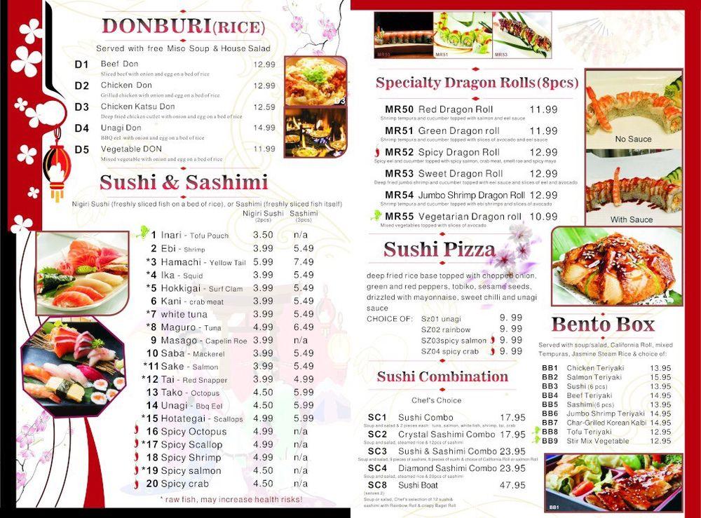 Menu at Sushi Fang restaurant, New Minas