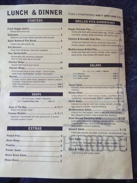 Menu au Harbour House Restaurant, Surrey