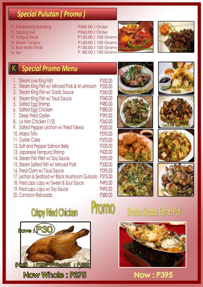 Menu at May Sum Seafood Restaurant, Manila