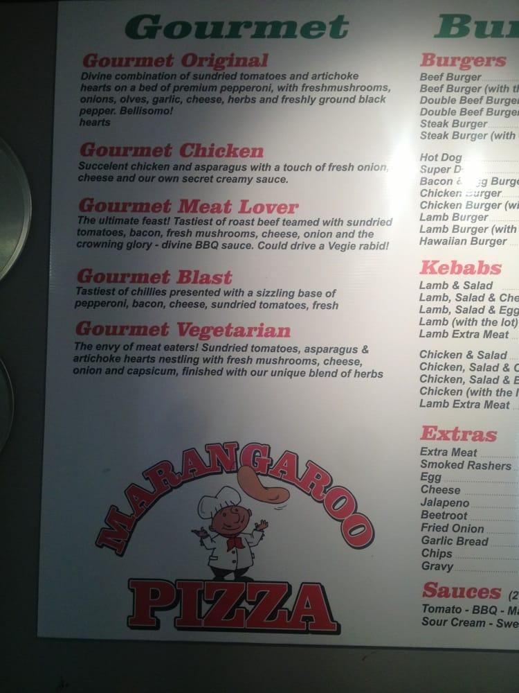 Menu at Marangaroo Pizza pizzeria, Girrawheen