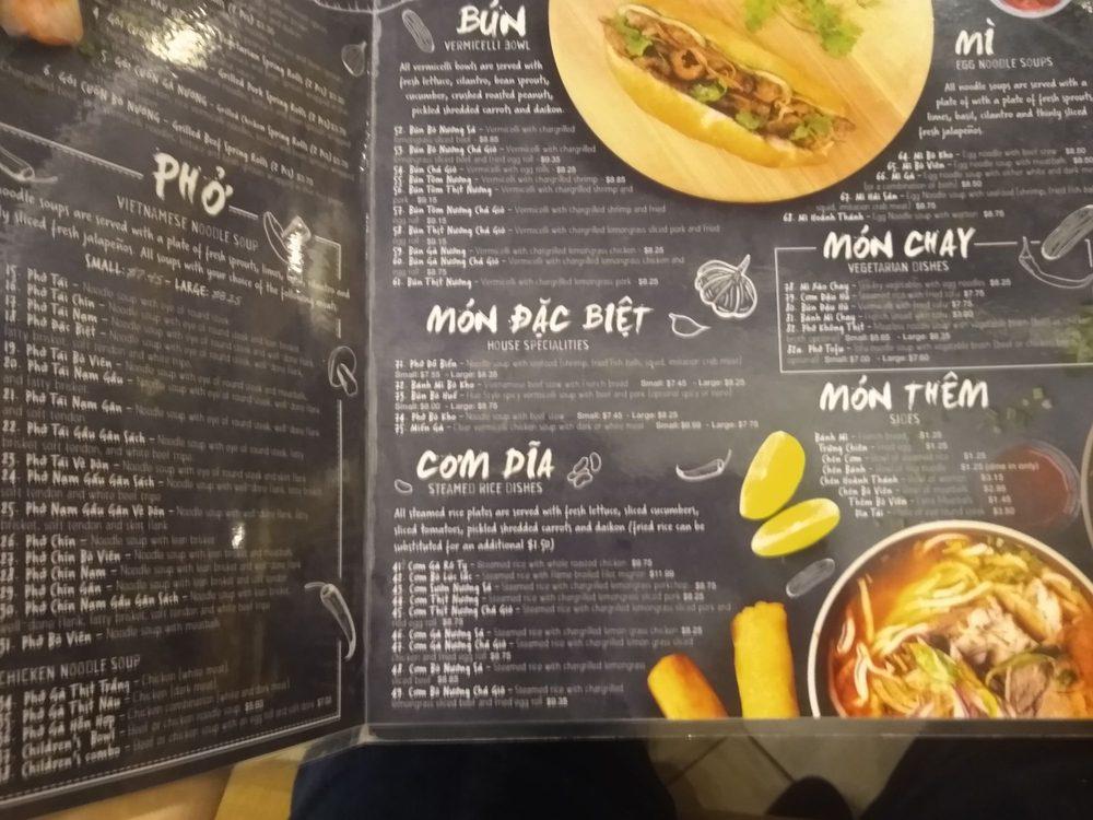 Menu at Pho Ben restaurant, Sugar Land, Wescott Ave Ste. 238
