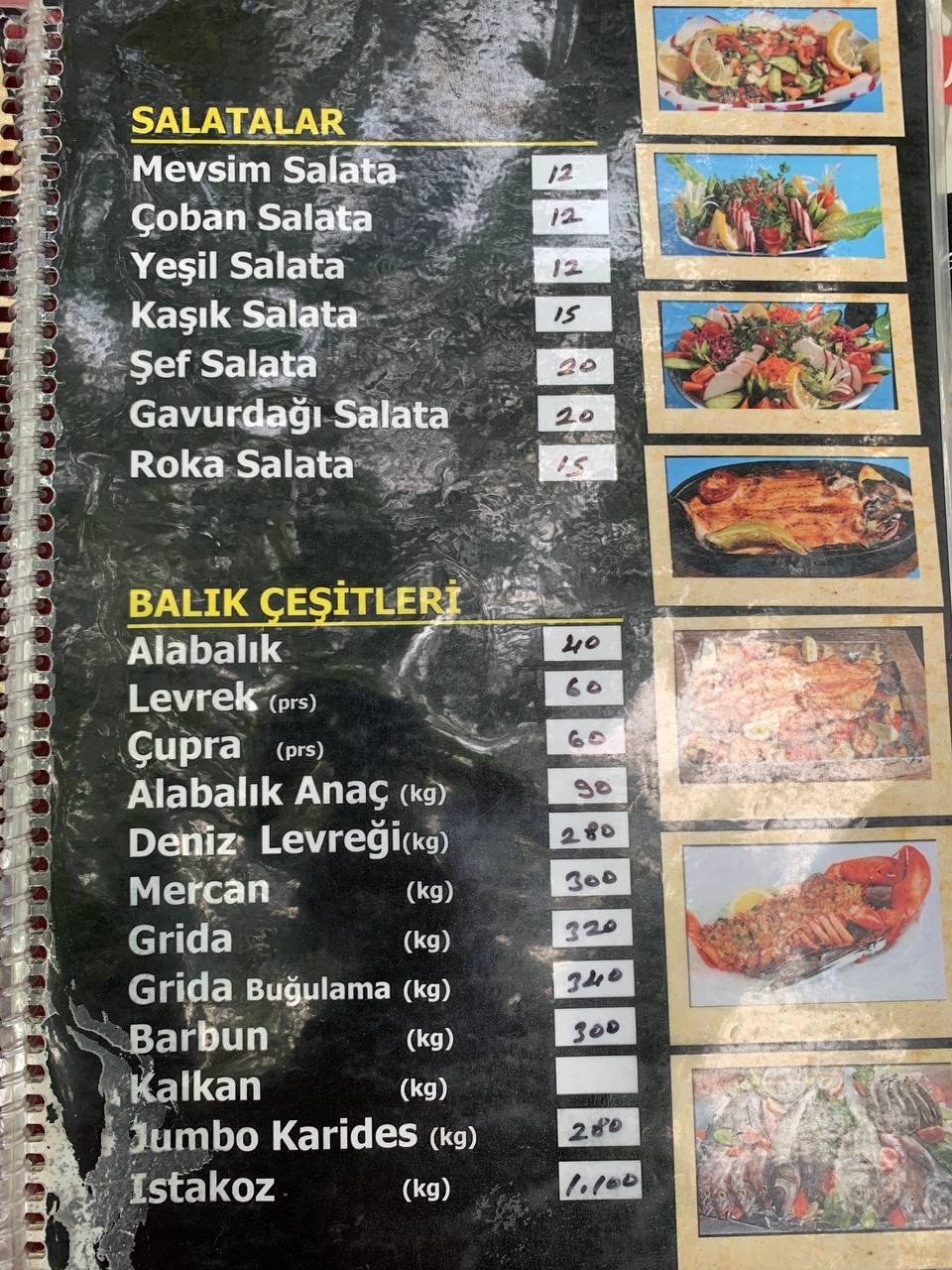 Menu at Botanik Restaurant, Turkey, Ulupınar Mah Merkez Sok