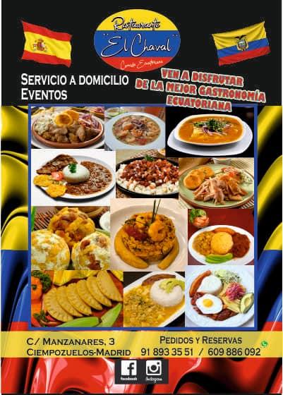 Menu at El Chaval restaurant, Ciempozuelos