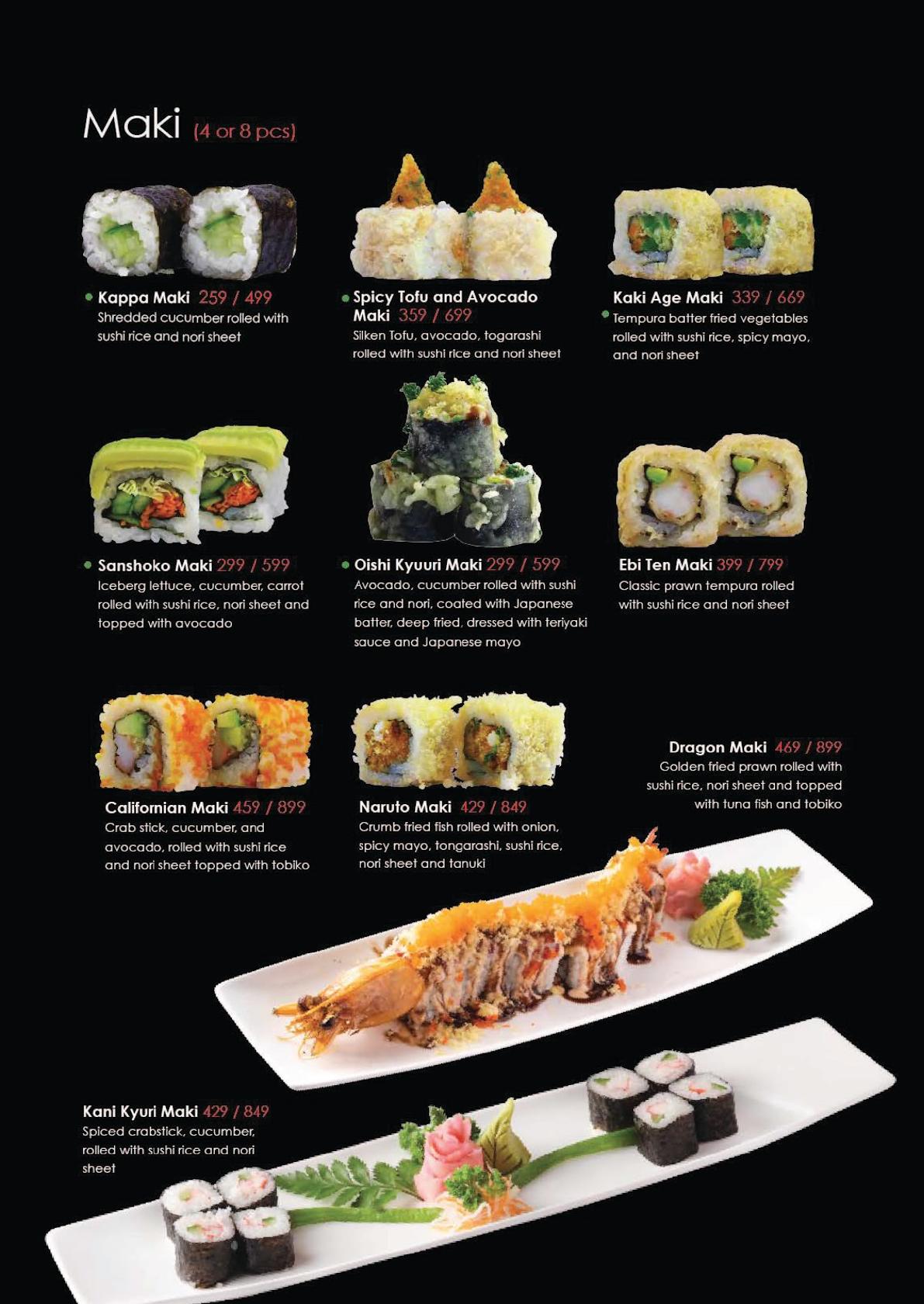 Menu at Teppan, Chennai