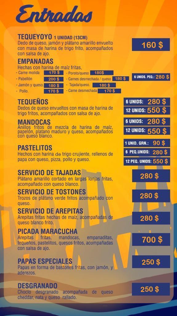 Menu at BUDARE FOOD. ¡Auténtica comida maracucha! restaurant, Buenos Aires