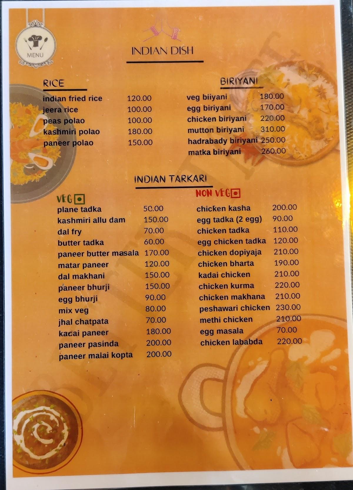 Menu at Better taste, Purulia