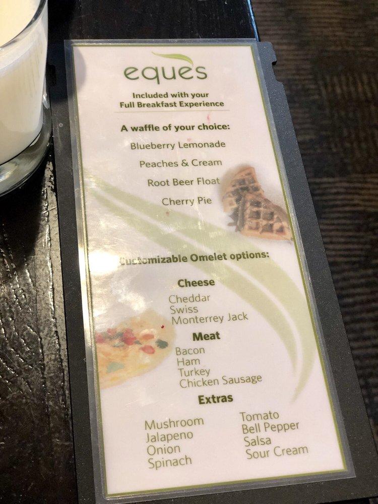Menu at Eques restaurant, Bellevue