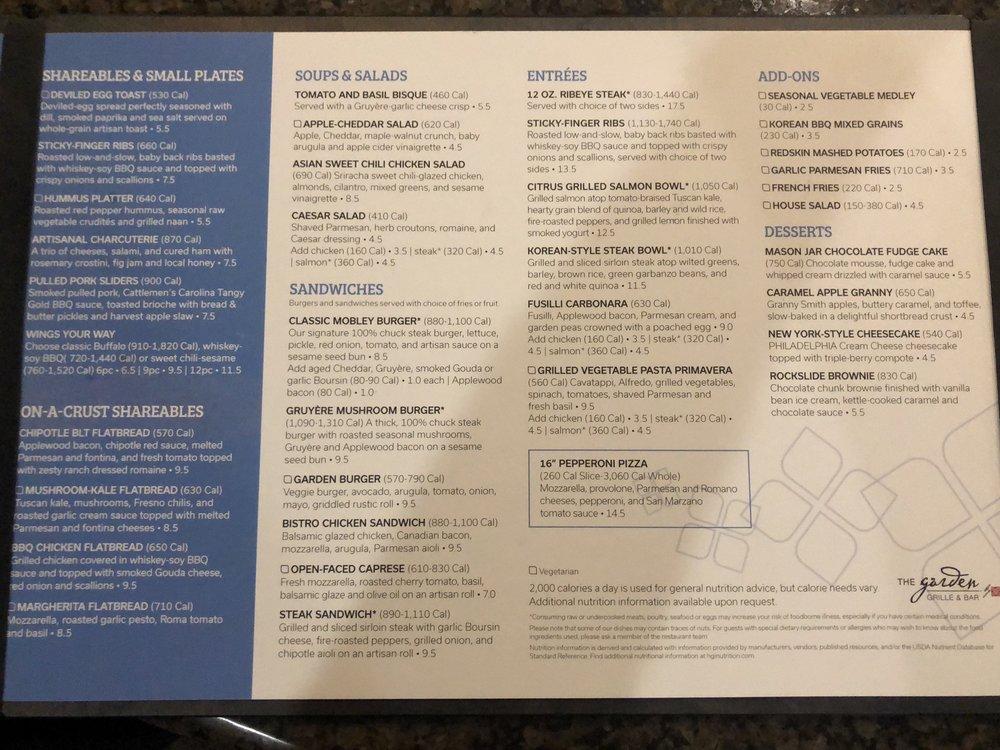 Menu at Hilton Garden Grille & Bar, Jonesboro
