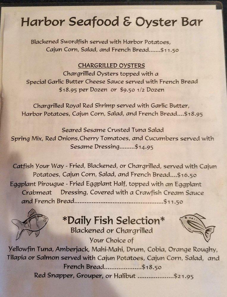 Menu at Fisherman's Cove Seafood restaurant, Kenner