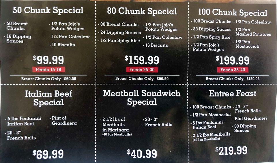 Menu at Chicken-N-Spice Shorewood desserts, Shorewood