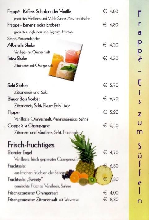 Menu at Seaport Cafe Graf, Lindau