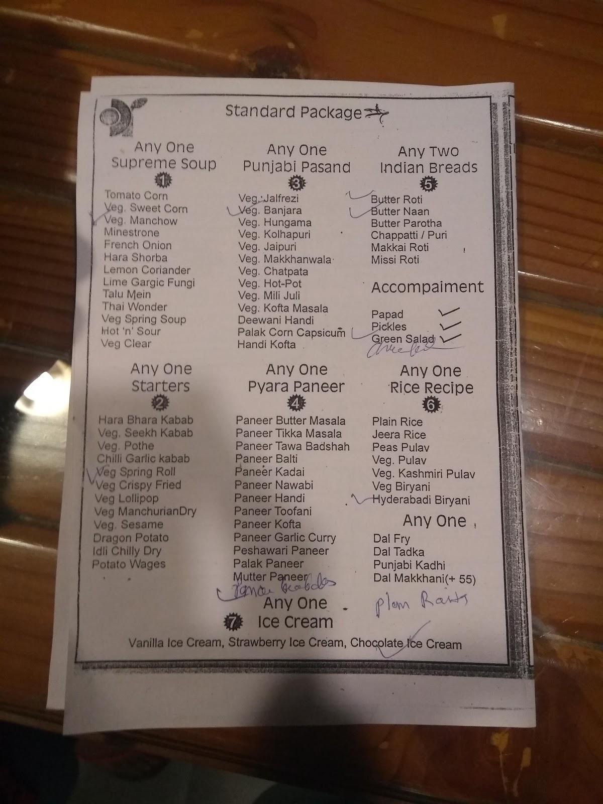 Menu at Dolphin Restaurant, Anand