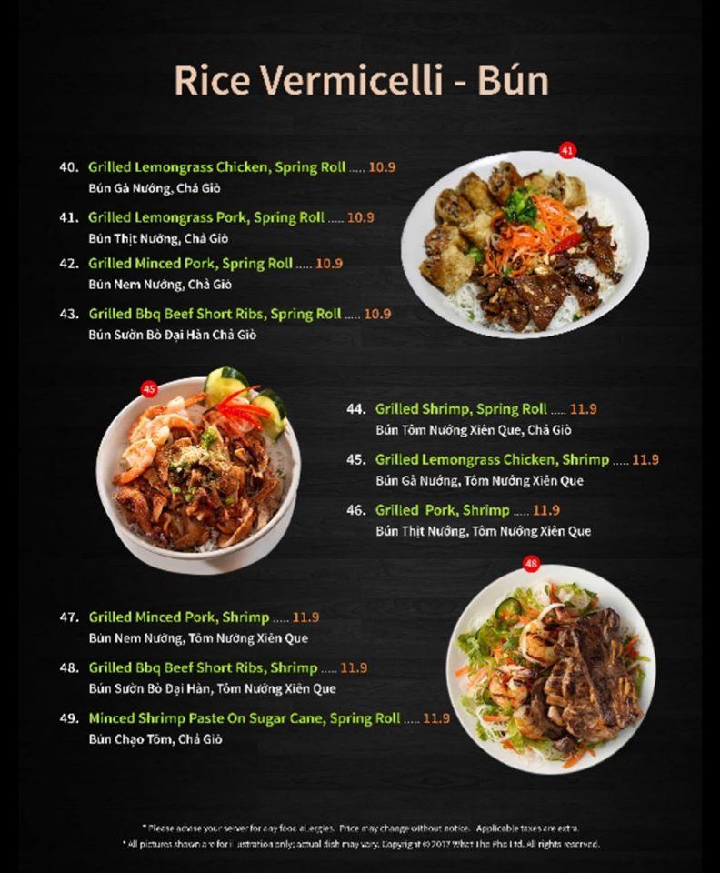 Menu at What The Pho restaurant, Surrey