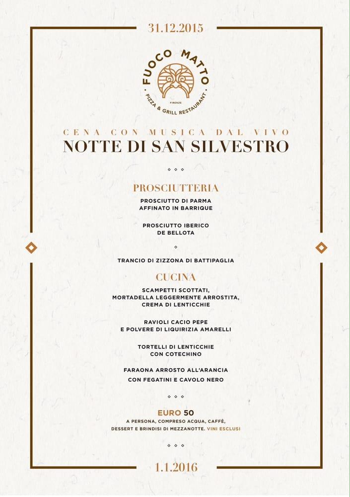 Speisekarte von Fuoco Matto steakhaus, Florenz