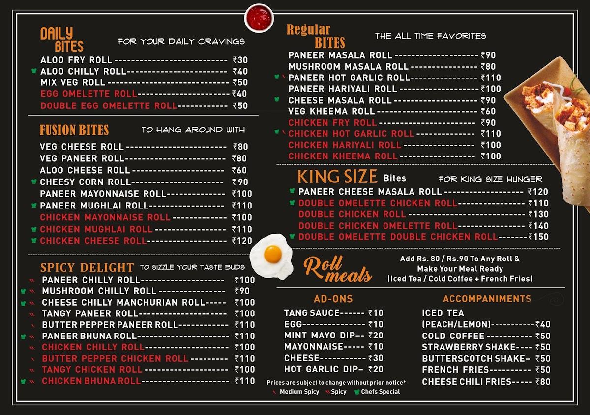 Menu at Rolls Mania Bhopal, Bhopal, Shop No. 4
