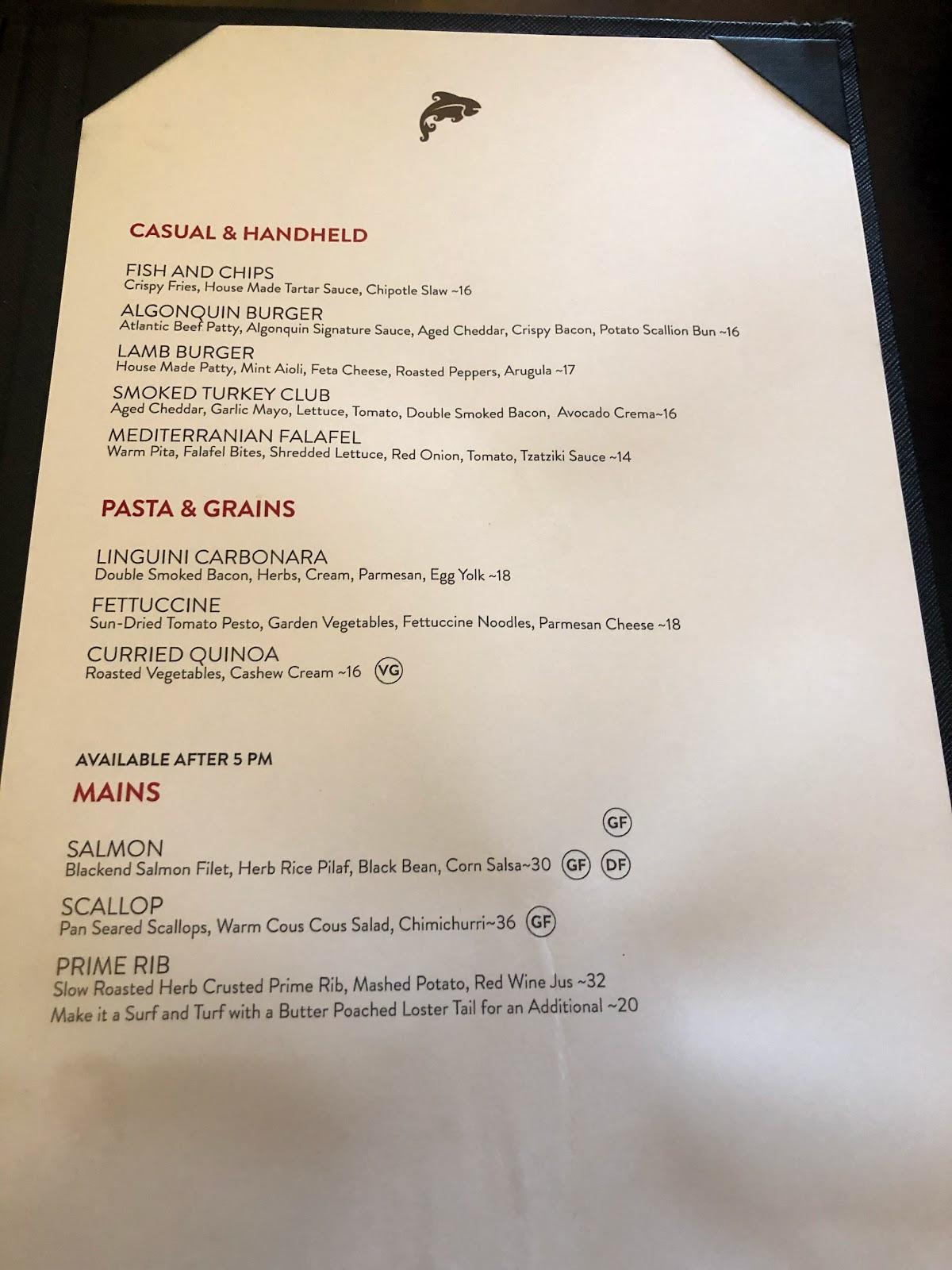 Menu at Braxton's Restaurant & Bar, Saint Andrews