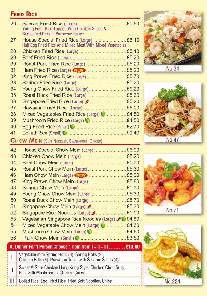Menu at Richmond Cuisine fast food, Great Yarmouth