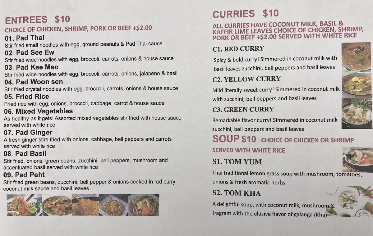 Menu at 302 Thai Express restaurant, Marlin