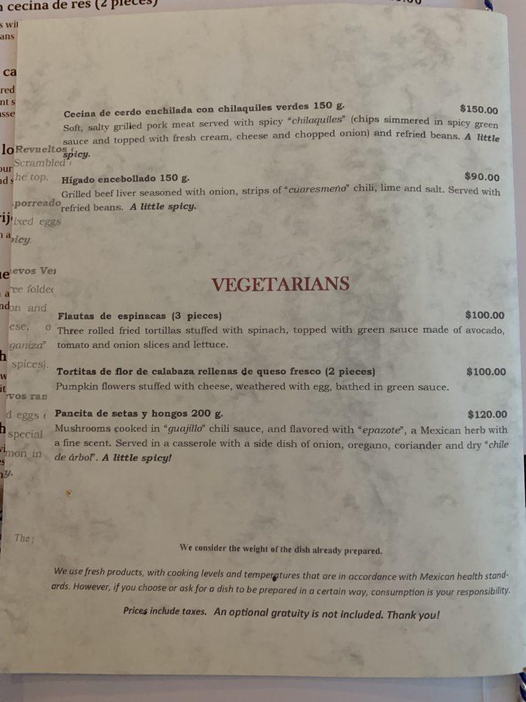 Carta del restaurante El Cardenal Lomas, Ciudad López Mateos, Av. Paseo ...