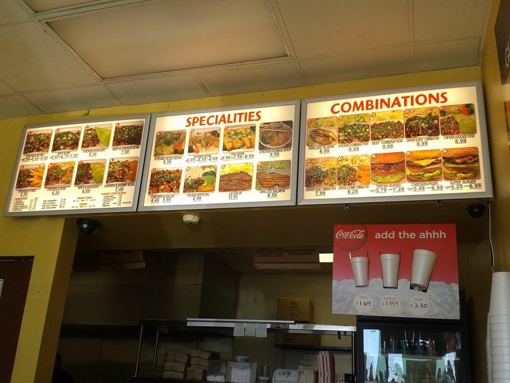 Menu at Kasai Teriyaki Bowl fast food, Lawndale