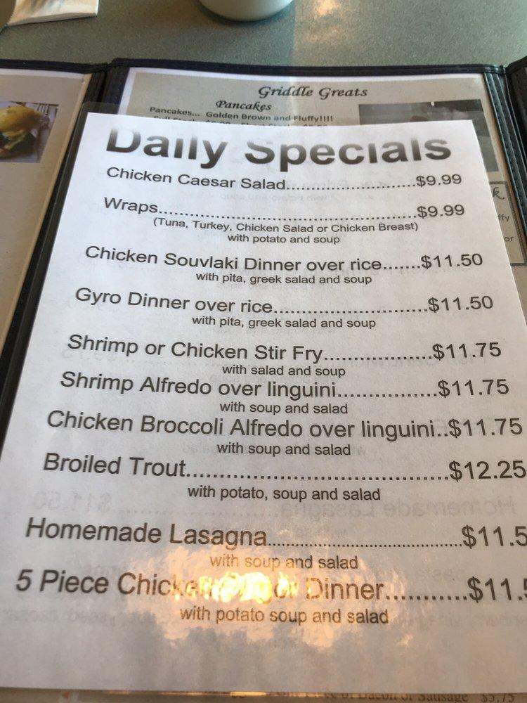 Menu at Lakeside Restaurant, Ontario Center, Lakeside Rd