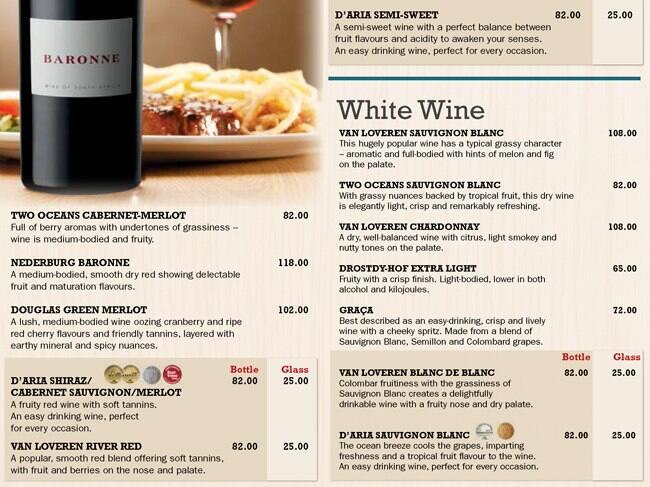 Menu at Mountain Spring Spur Steak Ranch restaurant, Nelspruit, Shop U1