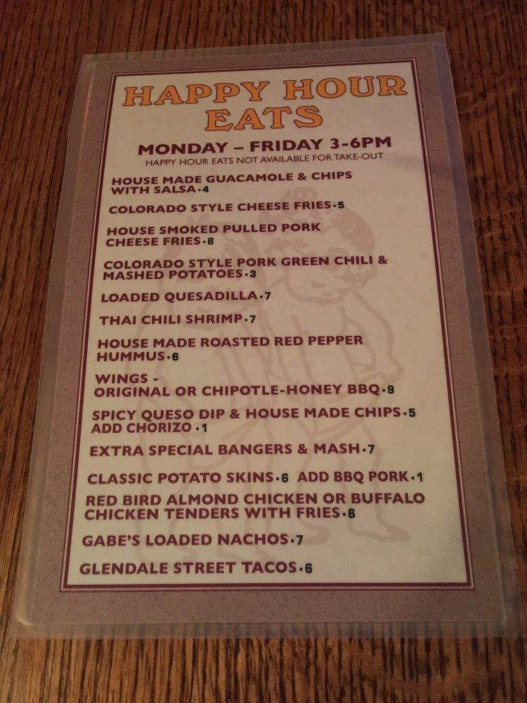 Menu at Bull & Bush Brewery pub & bar, Denver
