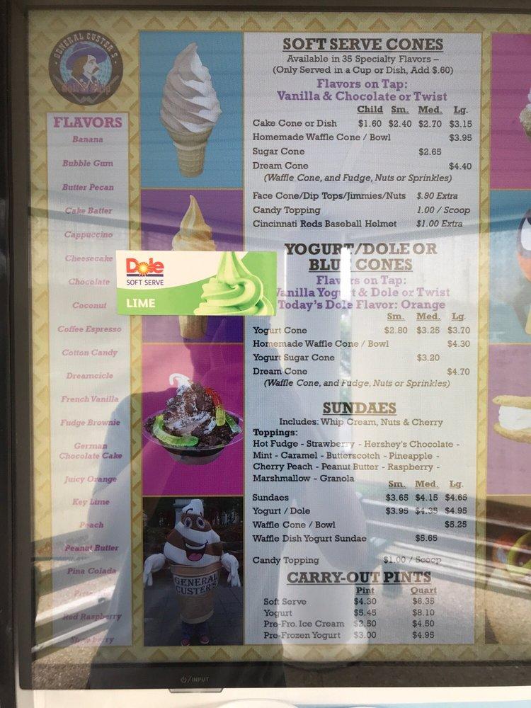 Menu at General Custer's Golf and Gulp, Cincinnati