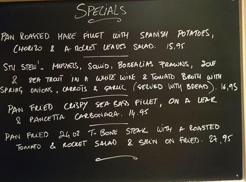 Menu at The Bridge Newlyn pub & bar, Penzance