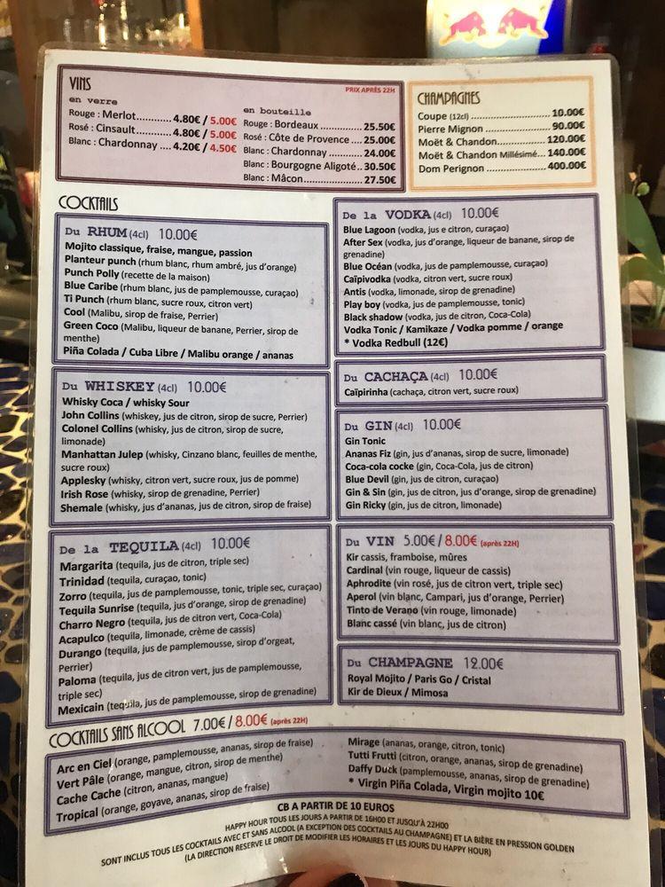Menu at Polly Maggoo pub & bar, Paris, 3 Rue du Petit Pont