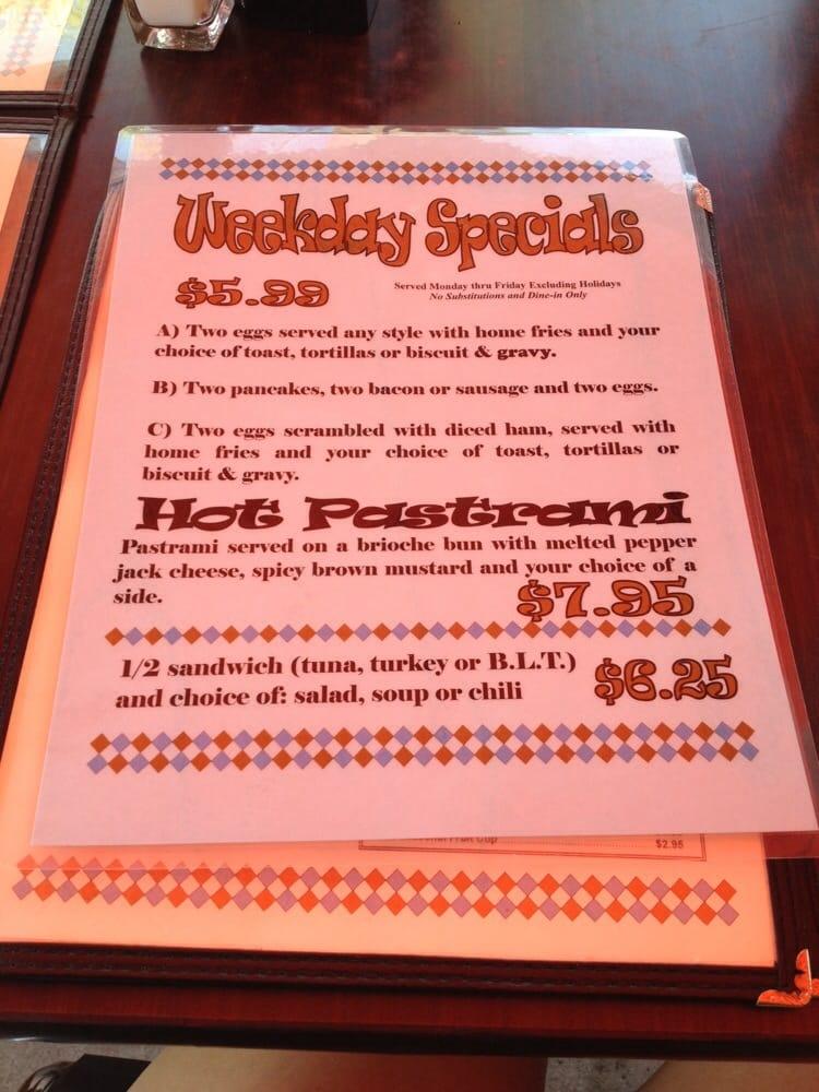 Menu at The Local Spot cafe, Long Beach
