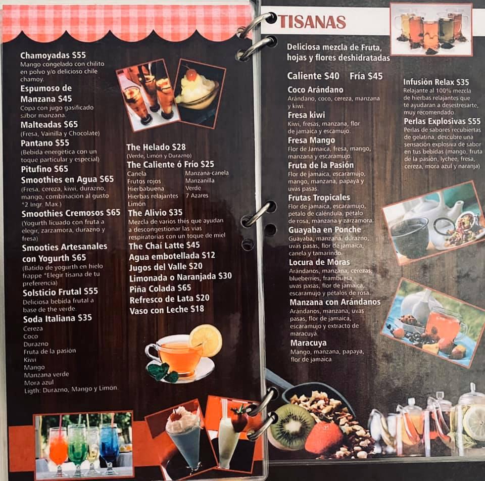 Menu at Crepas Marie Yulie, Uruapan
