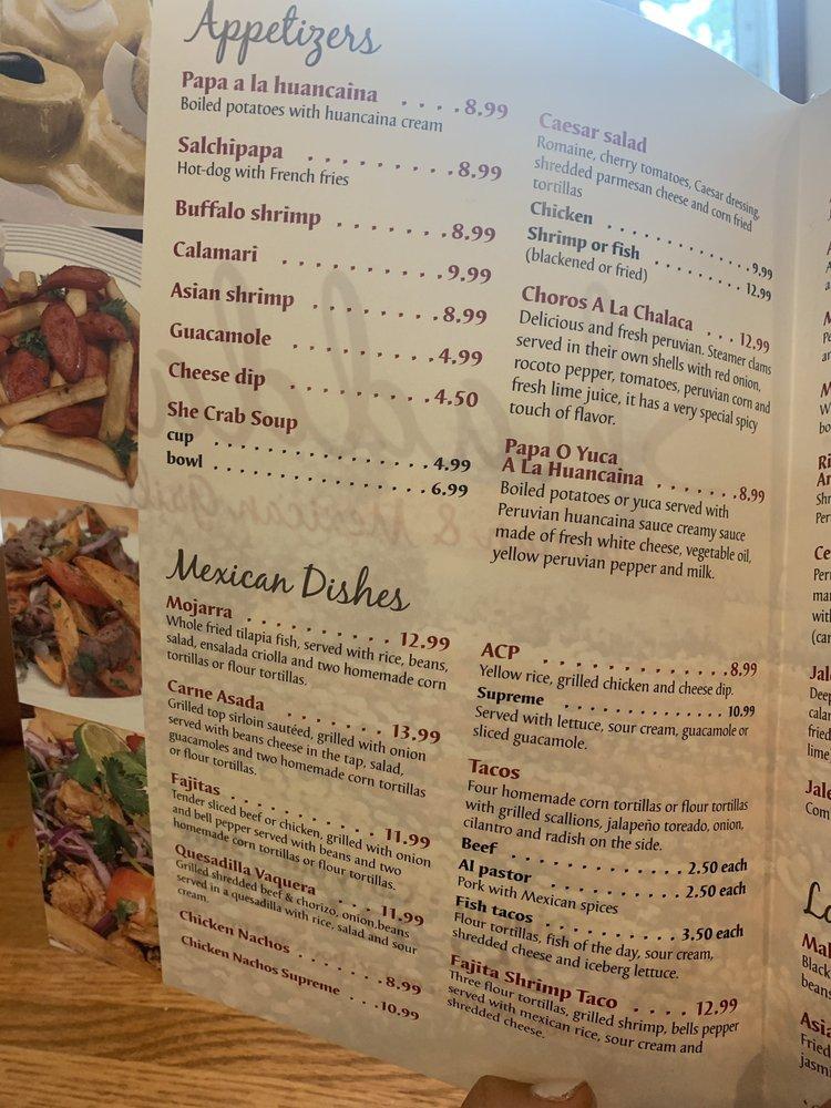 Menu at El Shaddai Chicken restaurant, Manteo
