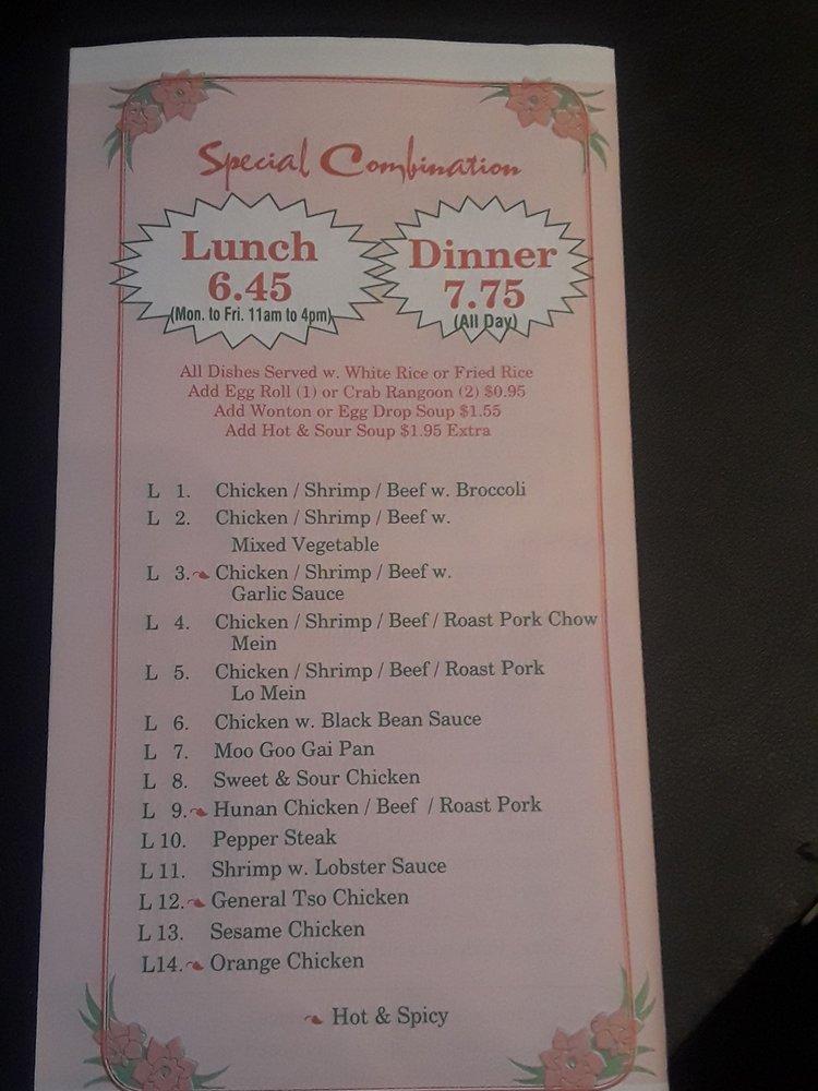 Menu at Jake's Chinese Buffet restaurant, Belton