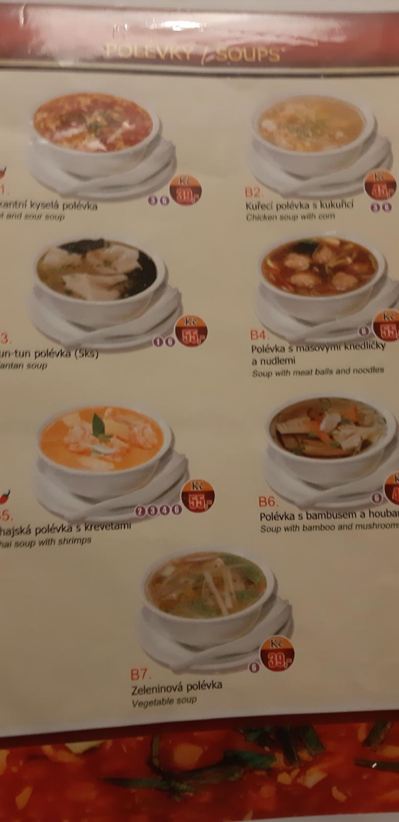 Menu at Rainbow Restaurant 彩虹饭店, Prague