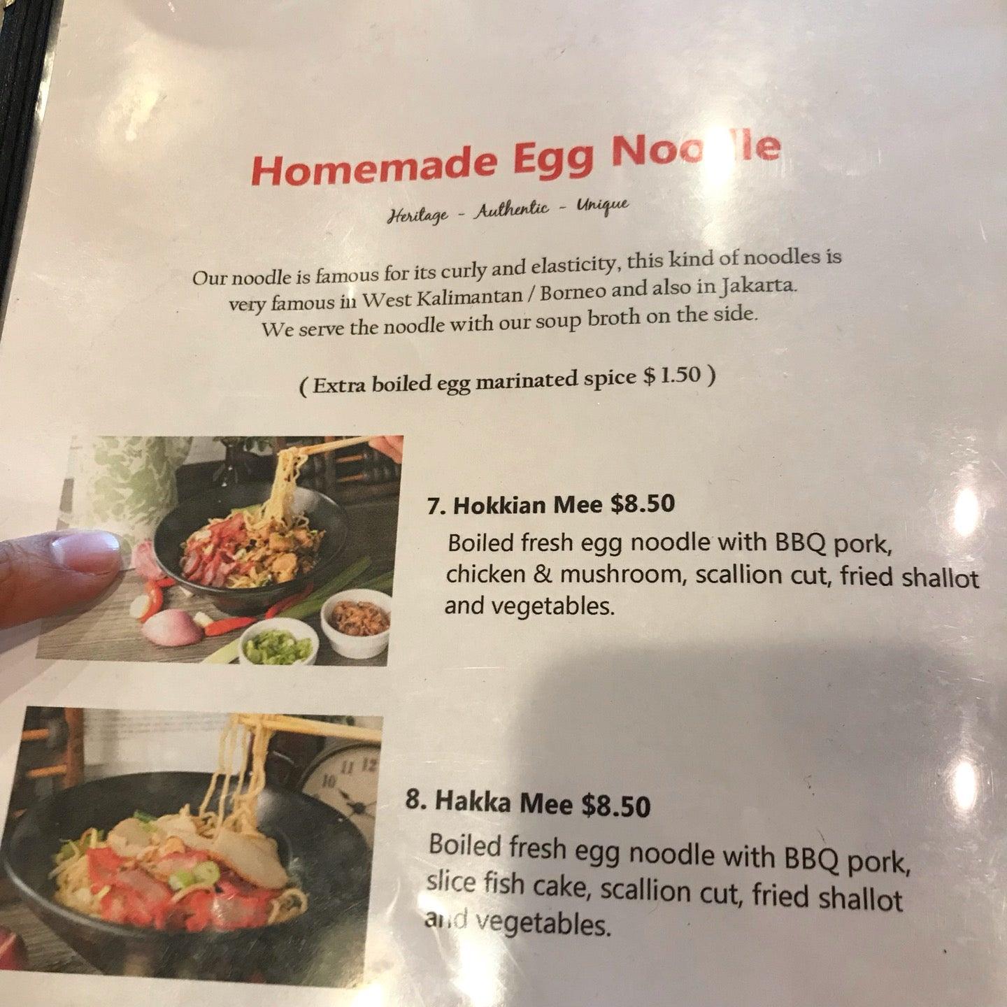 Menu at Uncle Fung Borneo Eatery restaurant, Long Beach