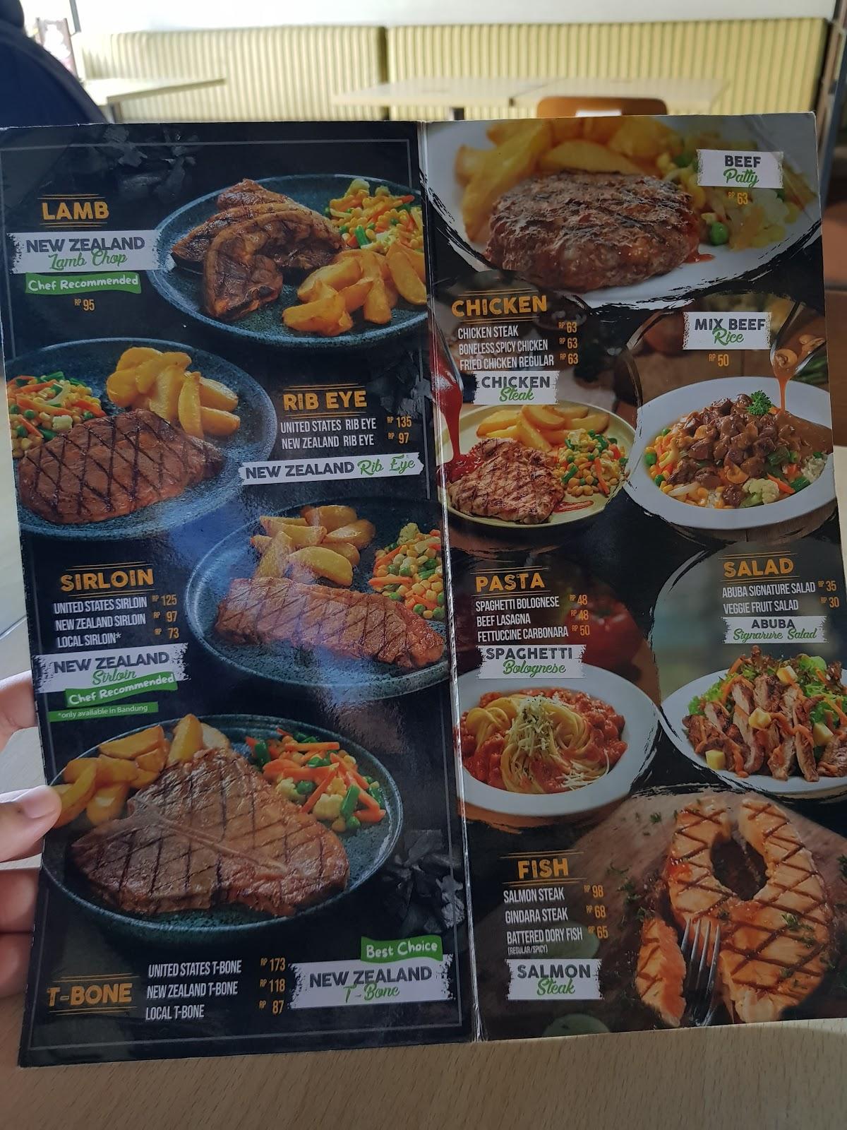 Carta de parrilla ABUBA Steak - Matraman, Yakarta Oriental, 2