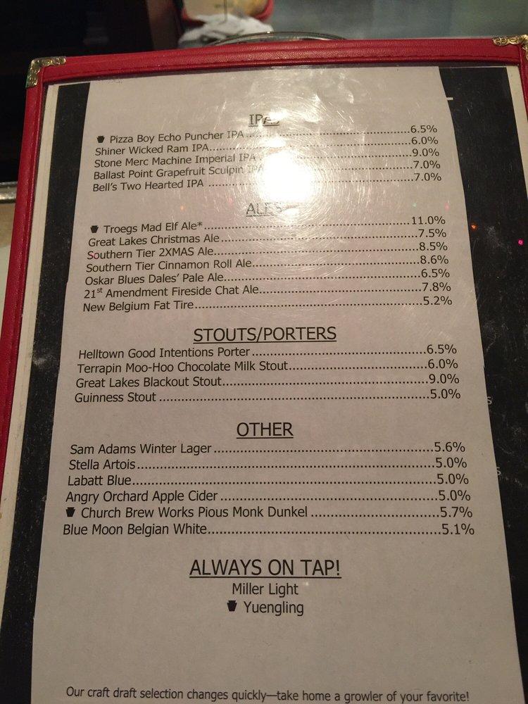 Menu at Alexions Bar & Grill, Carnegie