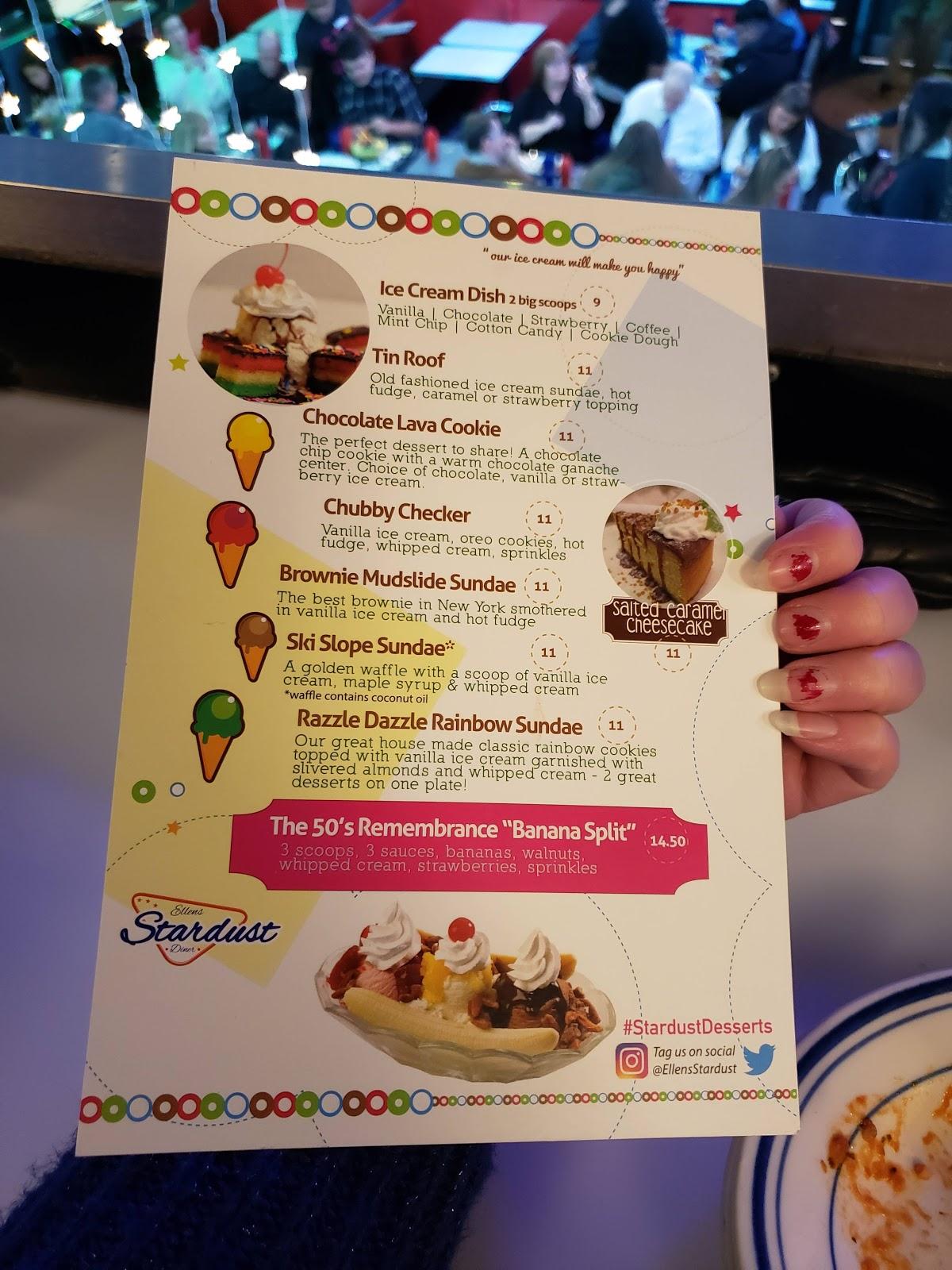 Menu at Ellen's Stardust Diner BBQ, West New York