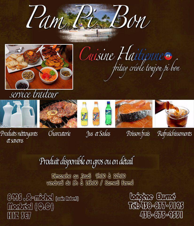 Pam Pi Bon in Montréal - Caribbean restaurant menu and reviews