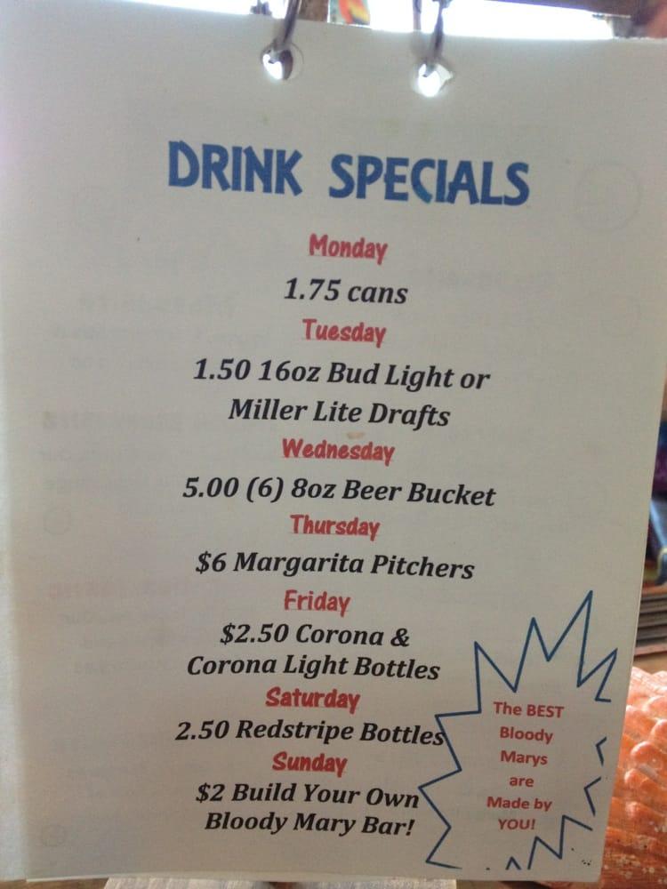Menu at Burger Barge, East Peoria, N Main St